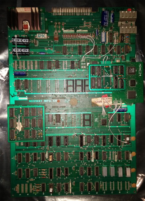 SOLD - PARTS - Pac-Man pcb w/ Multi Pac 24-in-1 kit. | Museum of the ...